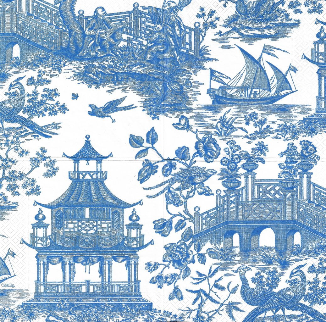 9030L_Chinoiserie_Toile_Bridge_Colonial_Williamsburg_Caspari - kiri-san ...